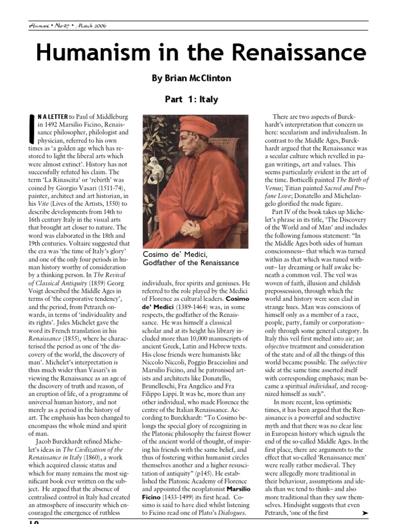 Humanism in The Renaissance | PDF | Renaissance | Science