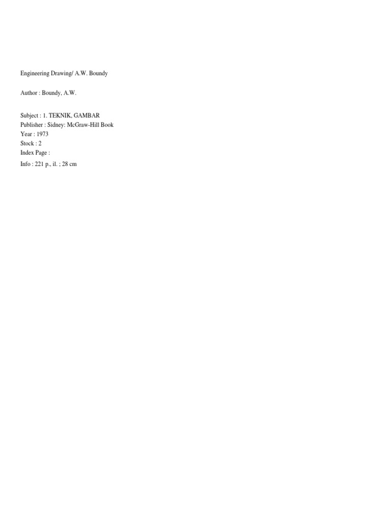 Engineering Drawing/ A.W. Boundy | PDF | Home & Garden | Art