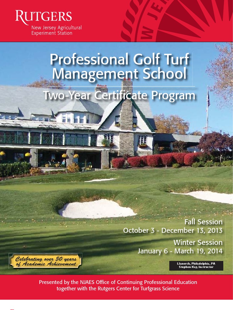 Rutgers Golf Turf Management Certificate | PDF | Internship | Job Hunting