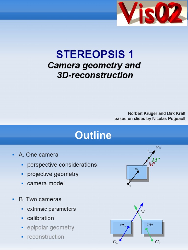 Stereopsis 1: Camera Geometry and 3d-Reconstruction | PDF ...