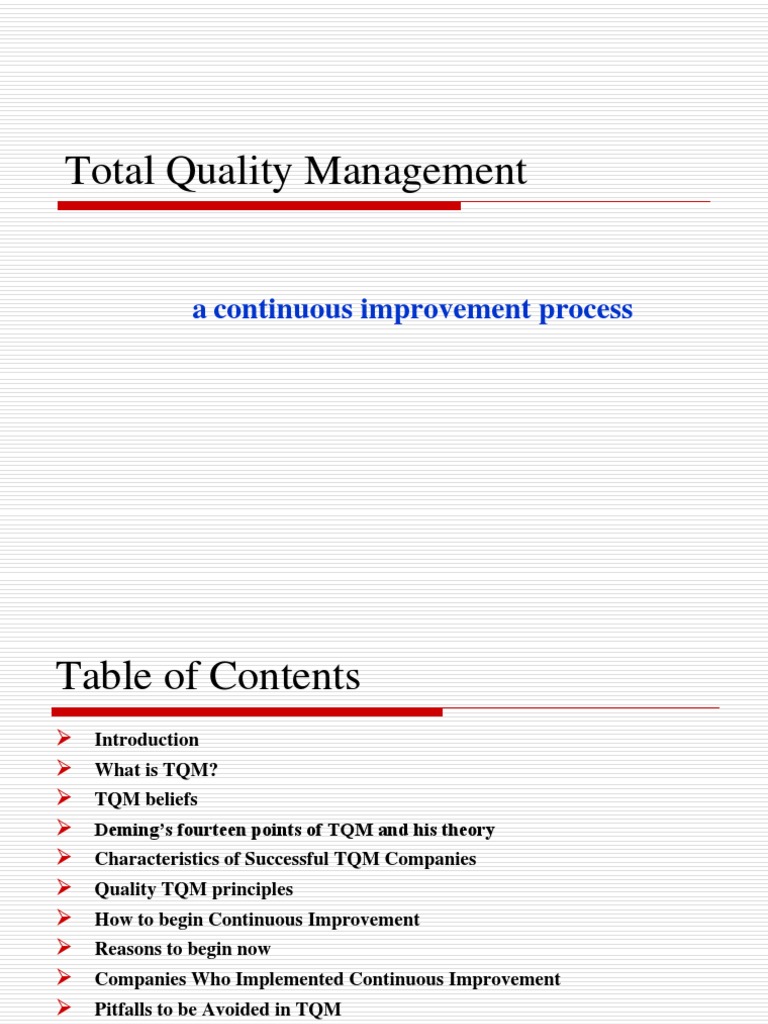 Total Quality Management | PDF