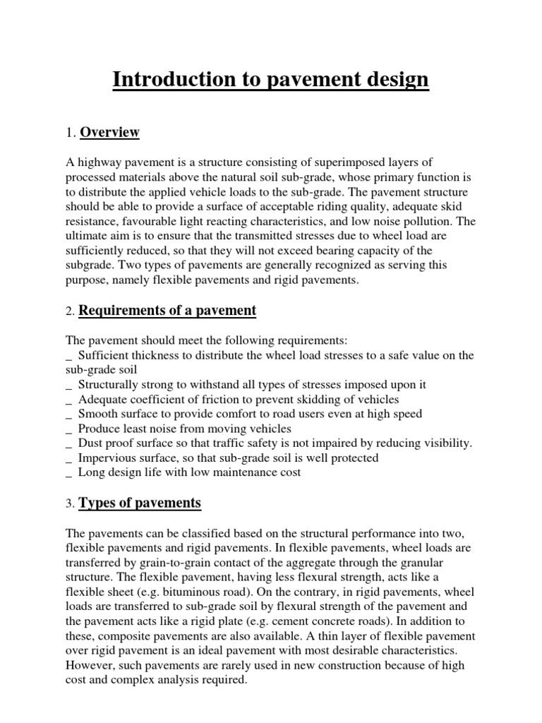 Introduction To Pavement Design | PDF | Road Surface | Asphalt