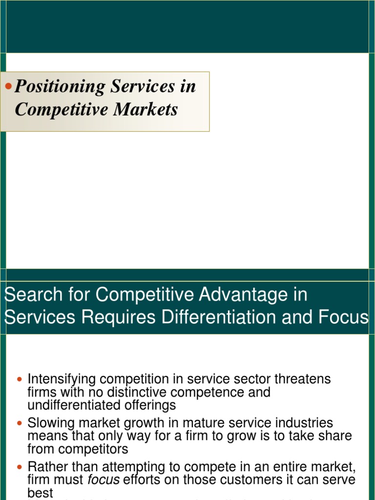 Positioning of Services | PDF | Competition | Strategic Management