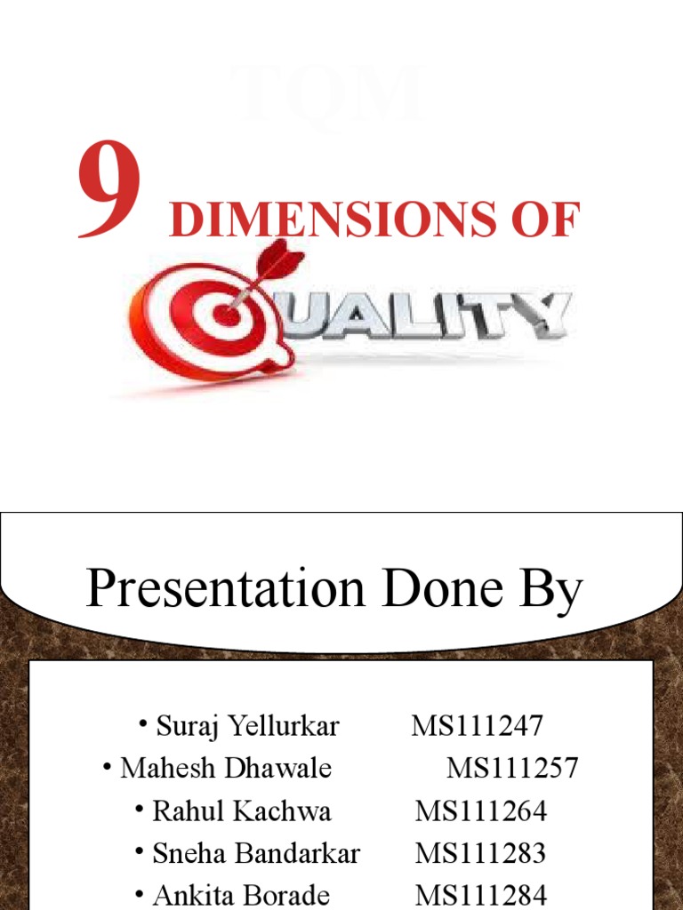9 Dimensions of Quality | PDF | Reliability Engineering | Economies