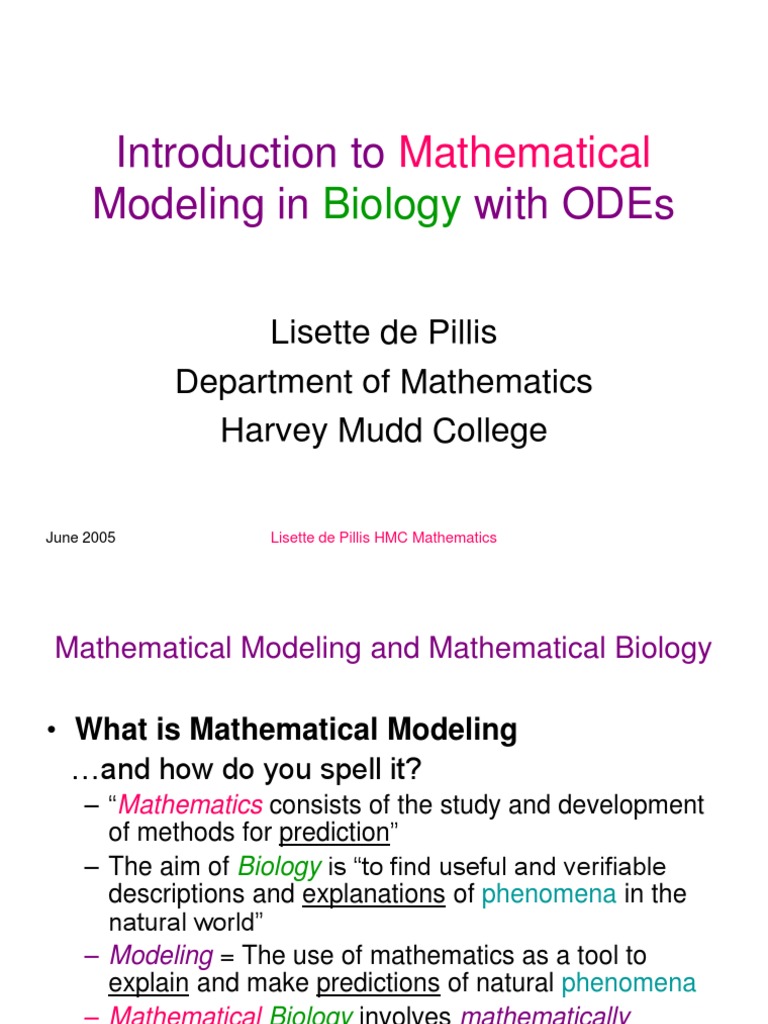 Ode Modeling Intro | PDF | Chemotherapy | Ordinary Differential Equation