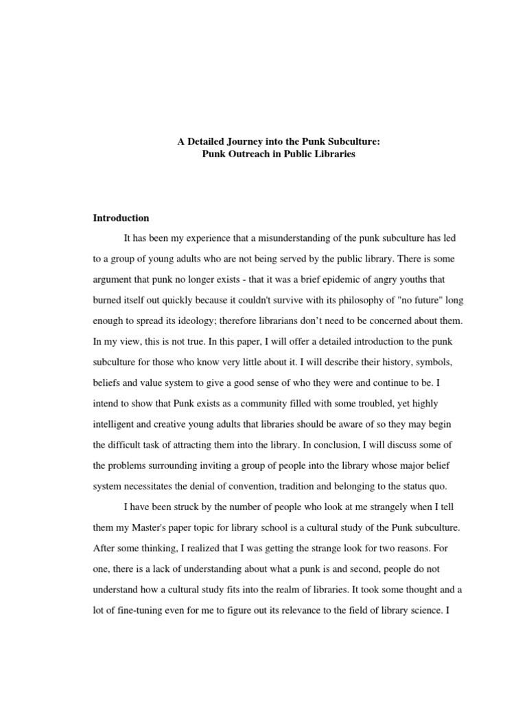 Understanding Punk for Libraries | PDF | Punk Rock | Gender Role