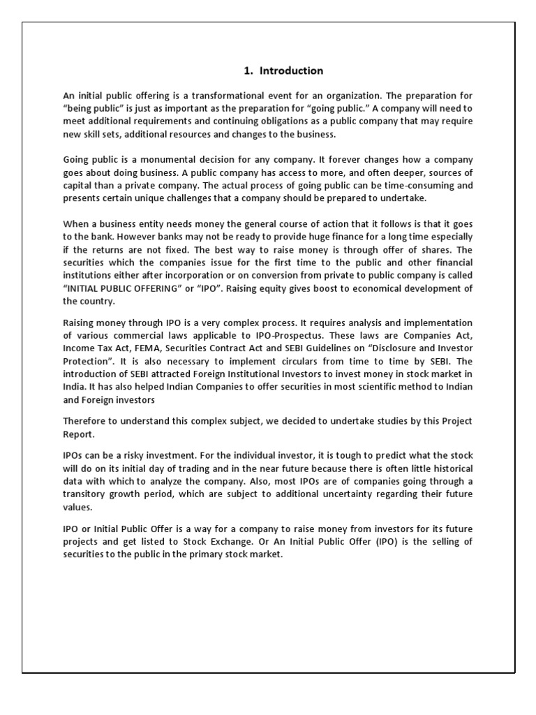 IPO Research Methodology | PDF | Initial Public Offering | Stock Market