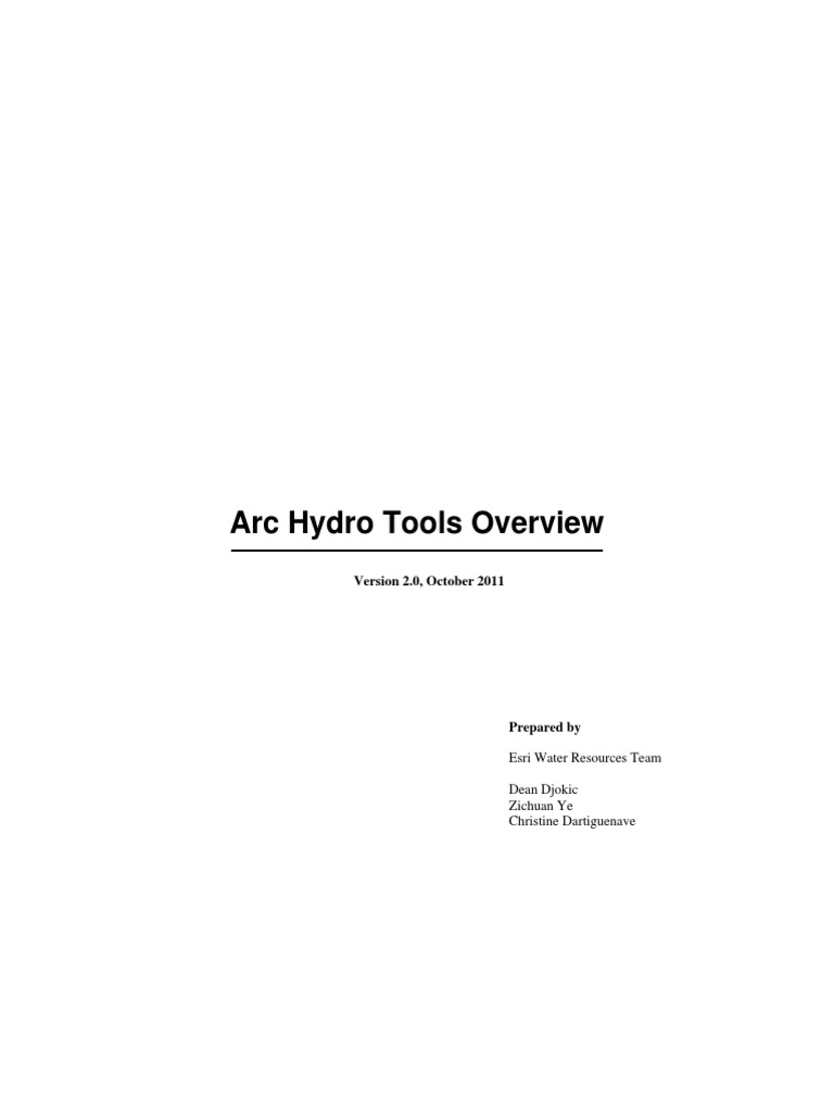 Arc Hydro Tools 2.0 - Overview | PDF