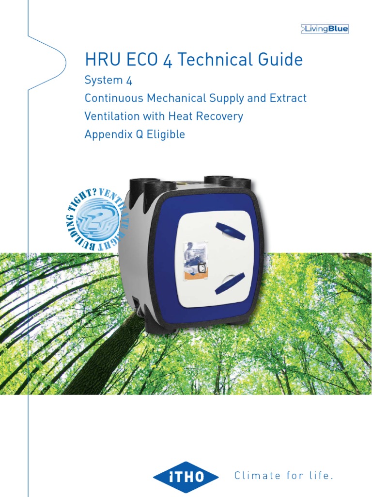 ITHO HRU ECO 4 Technical Document | PDF | Ventilation (Architecture ...