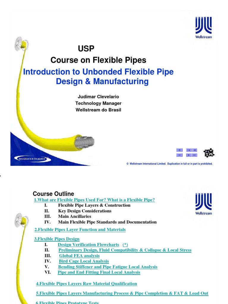 Course of Flexible Pipes | PDF | Extrusion | Pipe (Fluid Conveyance)