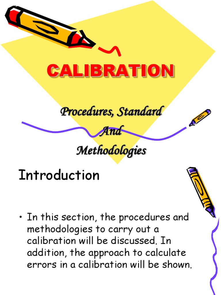 Calibration: Procedures, Standard and Methodologies | PDF | Calibration ...