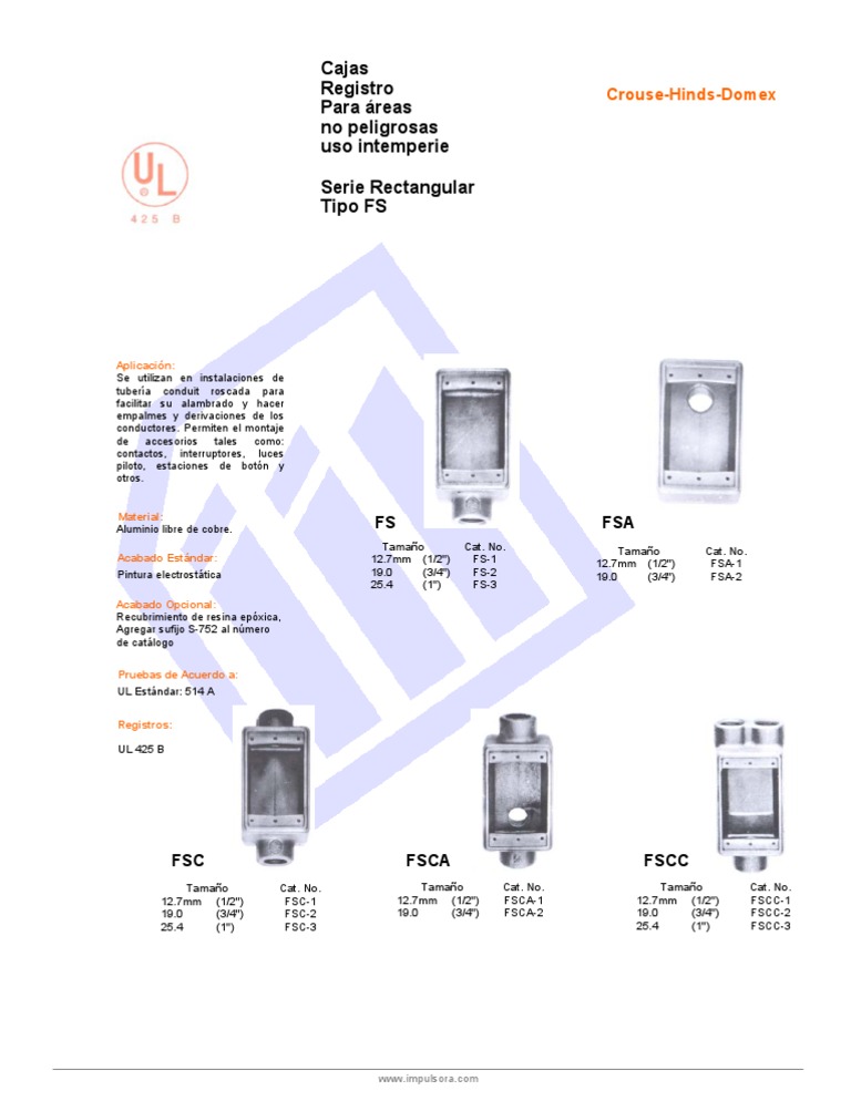 Cajas Registro Fs1 | PDF