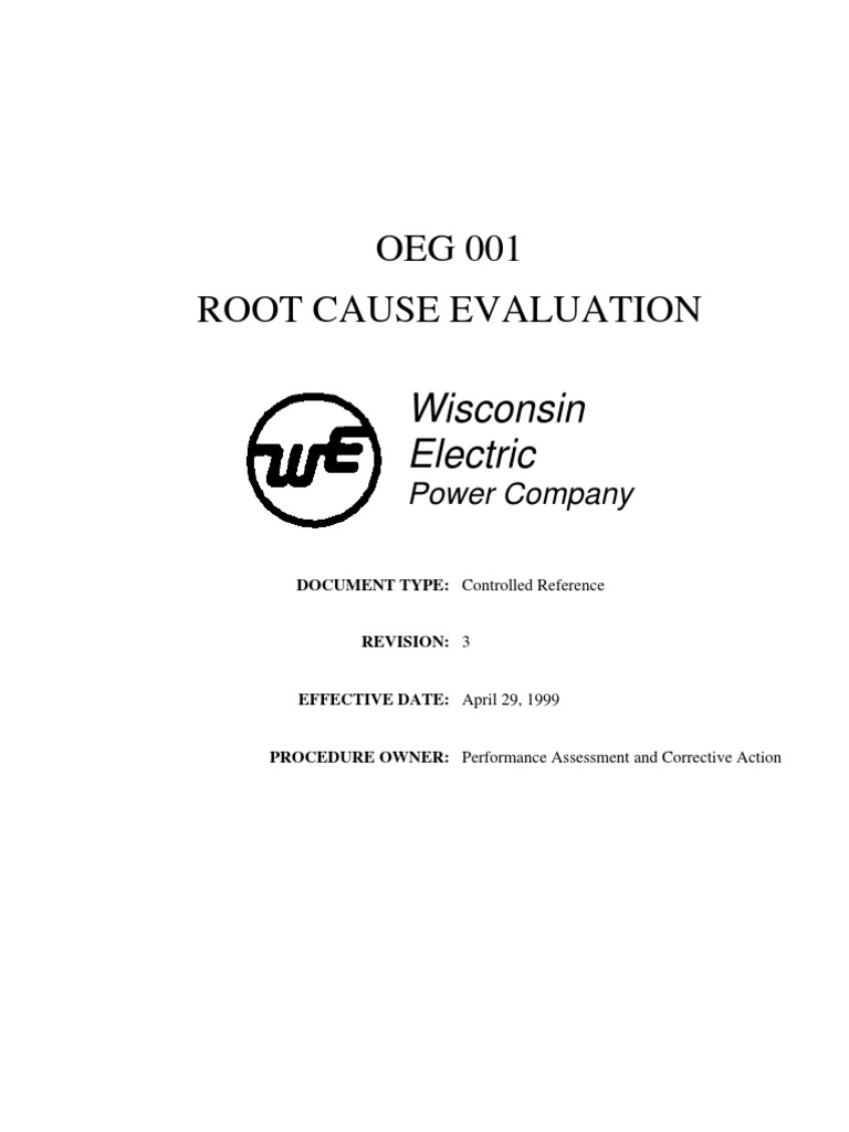 Root Cause Evaluation Guidance Document | PDF | Causality | Evaluation