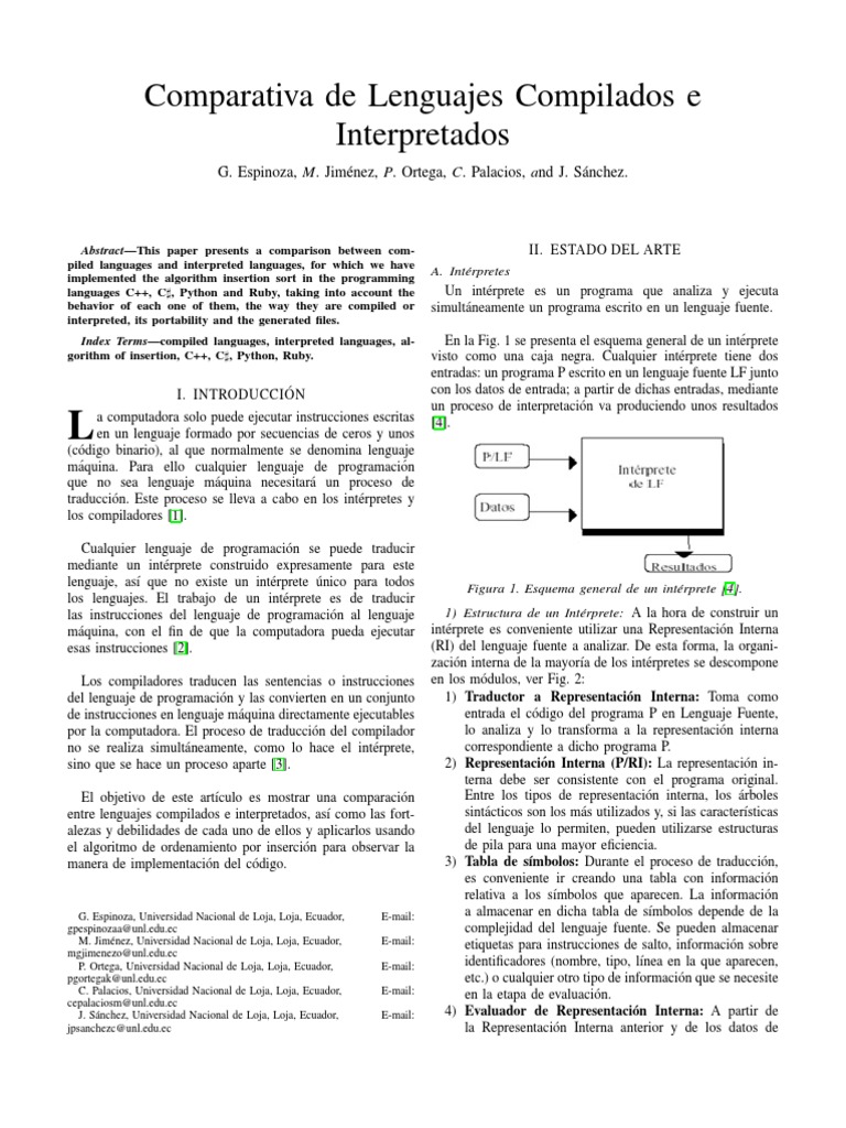 Lenguajes Compilados vs Interpretados | PDF | Compilador | Programa de computadora