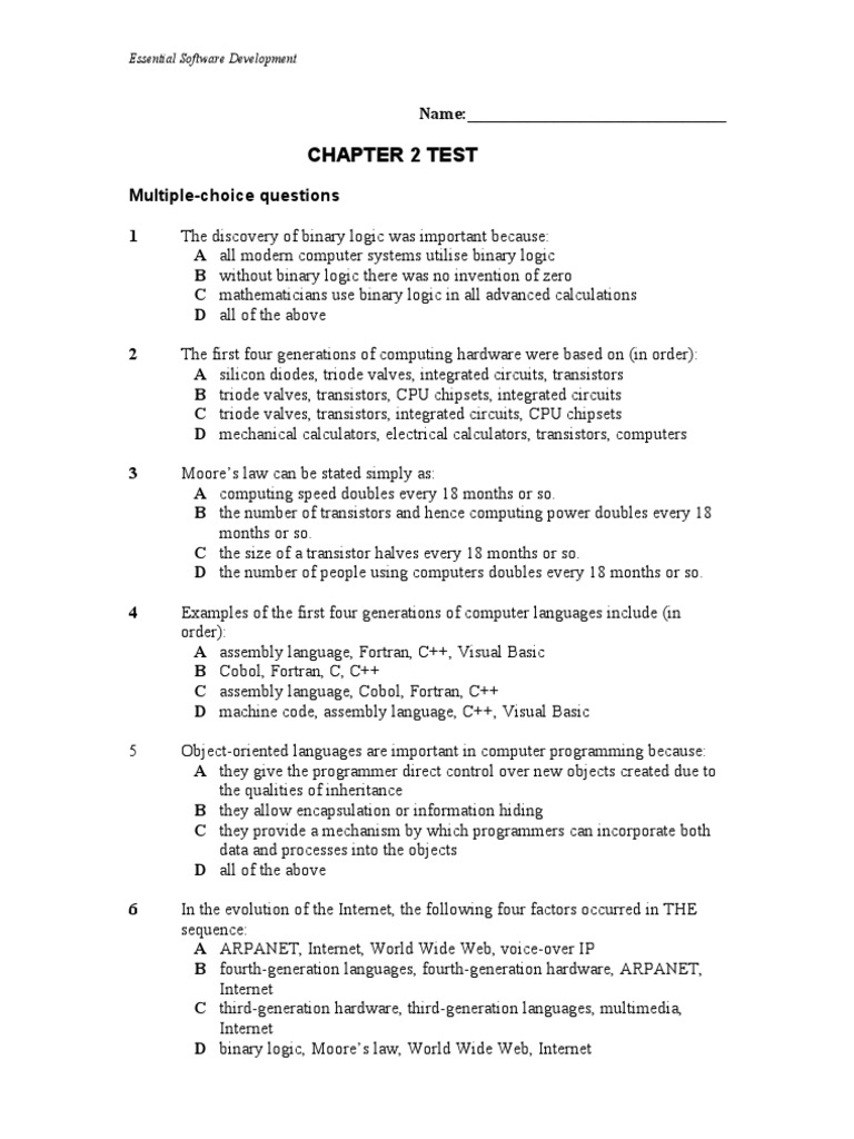 Basic Computer Tests | PDF