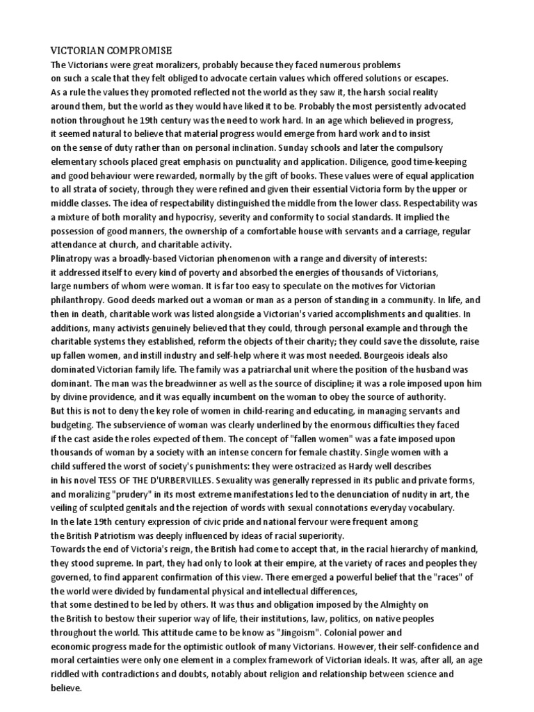Victorian Compromise | PDF | Victorian Era | Value (Ethics)