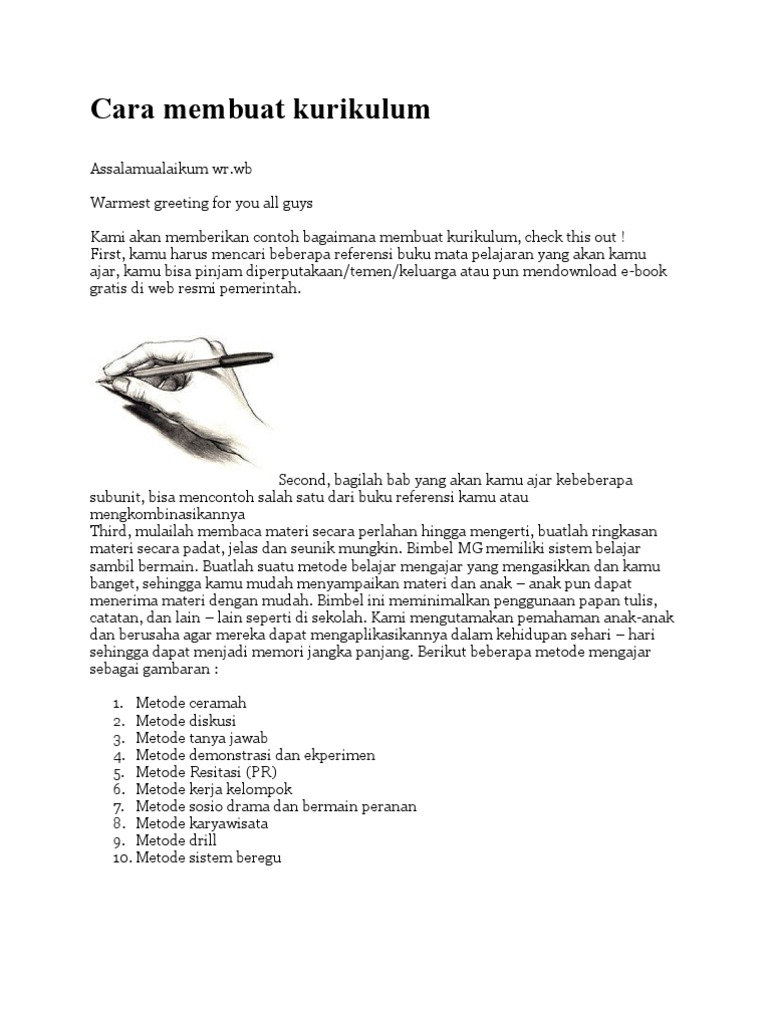 Cara Membuat Kurikulum | PDF