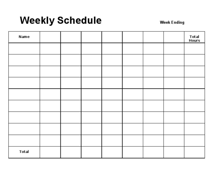 Weekly Schedule | PDF
