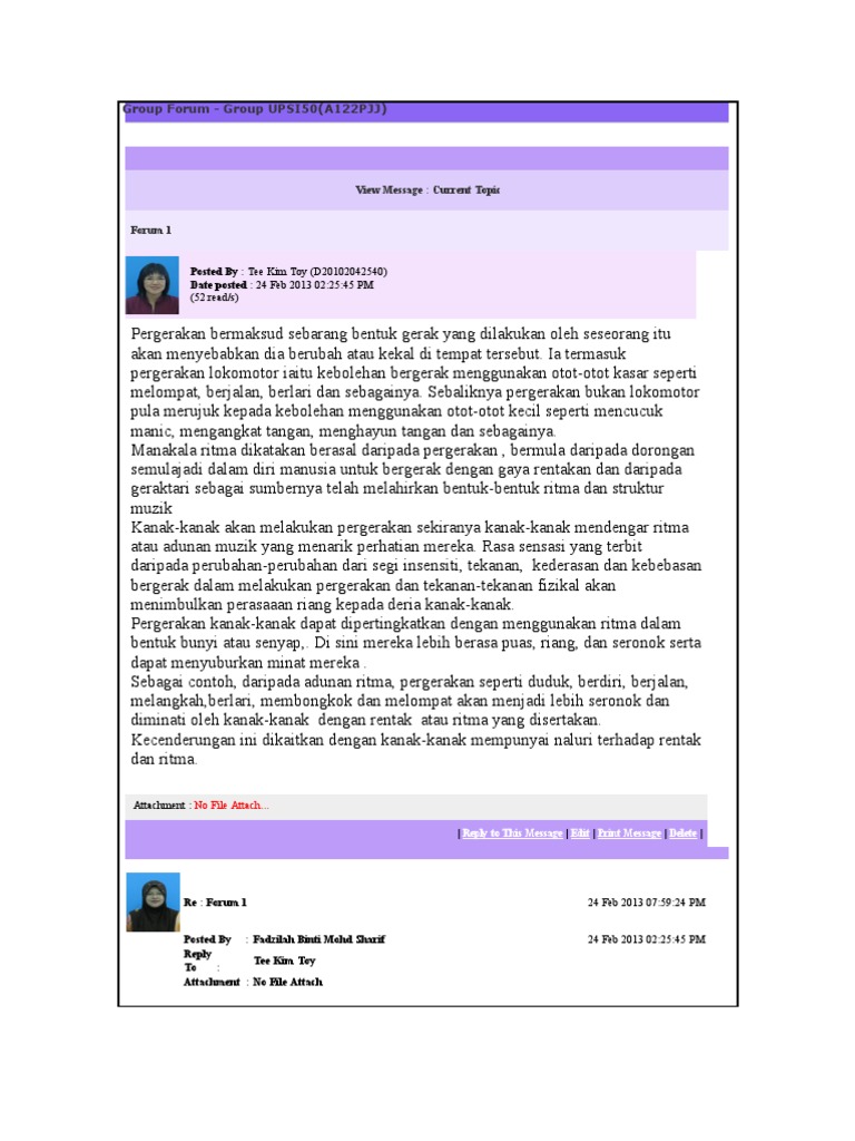 Forum 1 Ritma & Pergerakan | PDF