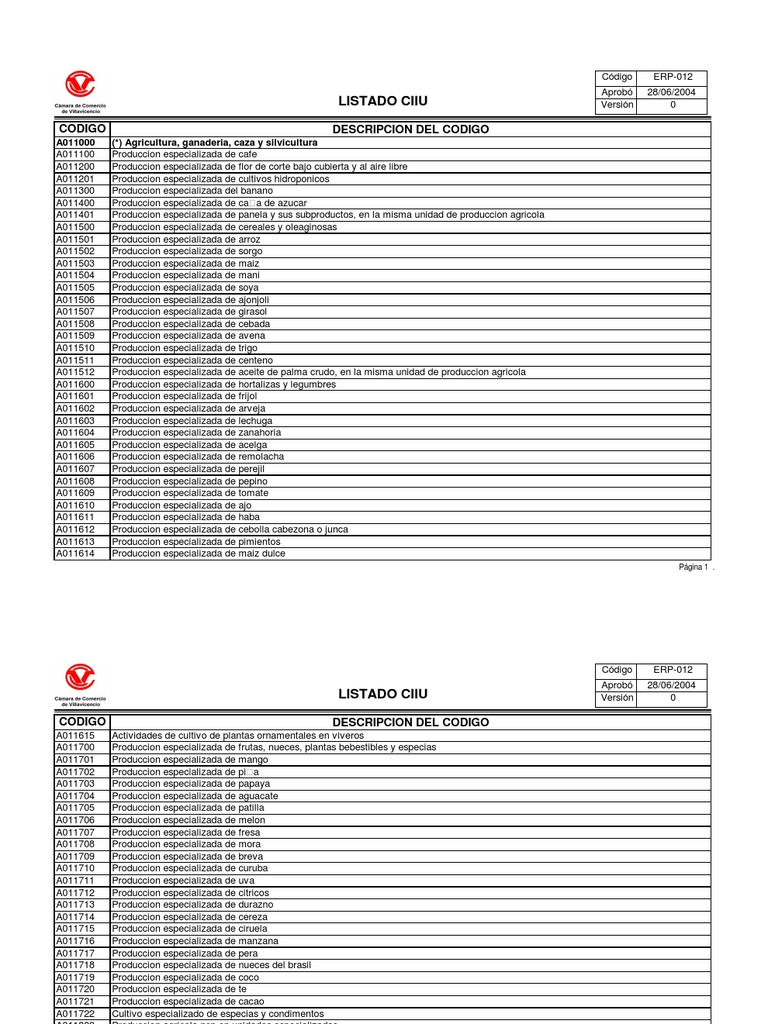 Ciiu- Clasificacion Industrial Internacional Uniforme | Minerales | Textiles