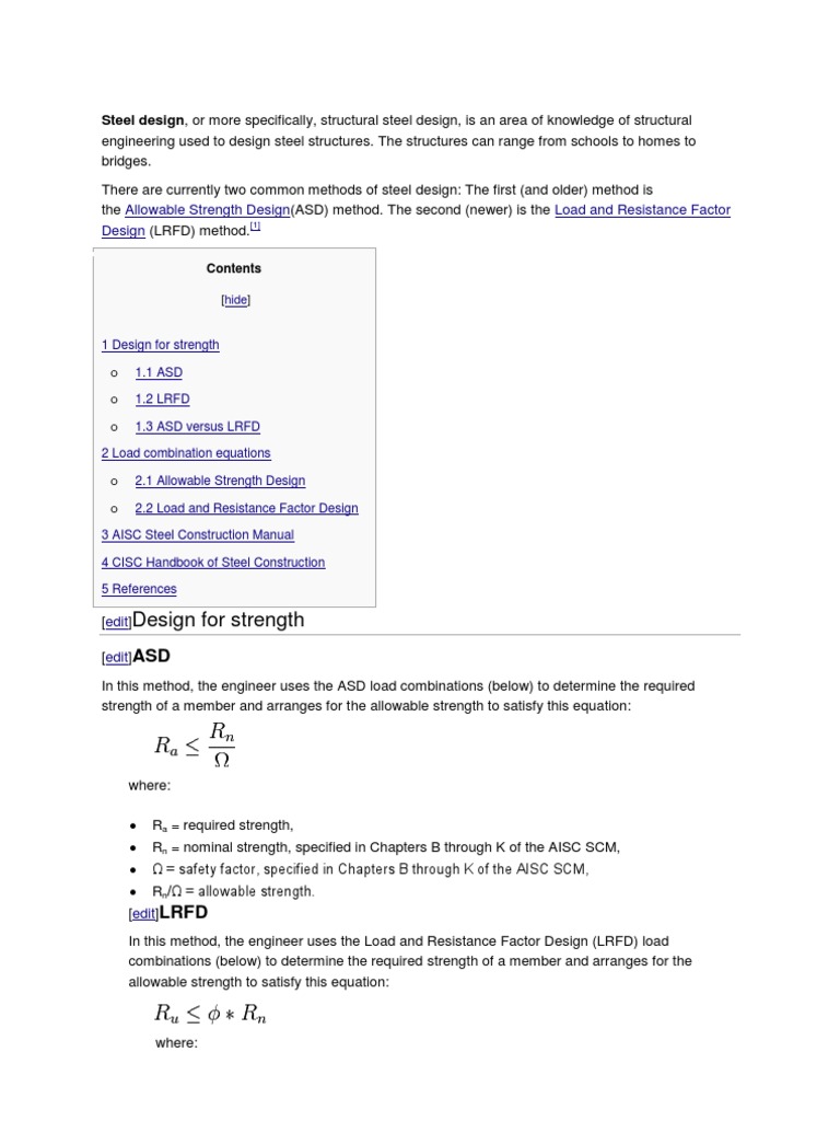 Design Methods | PDF | Structural Load | Structural Steel