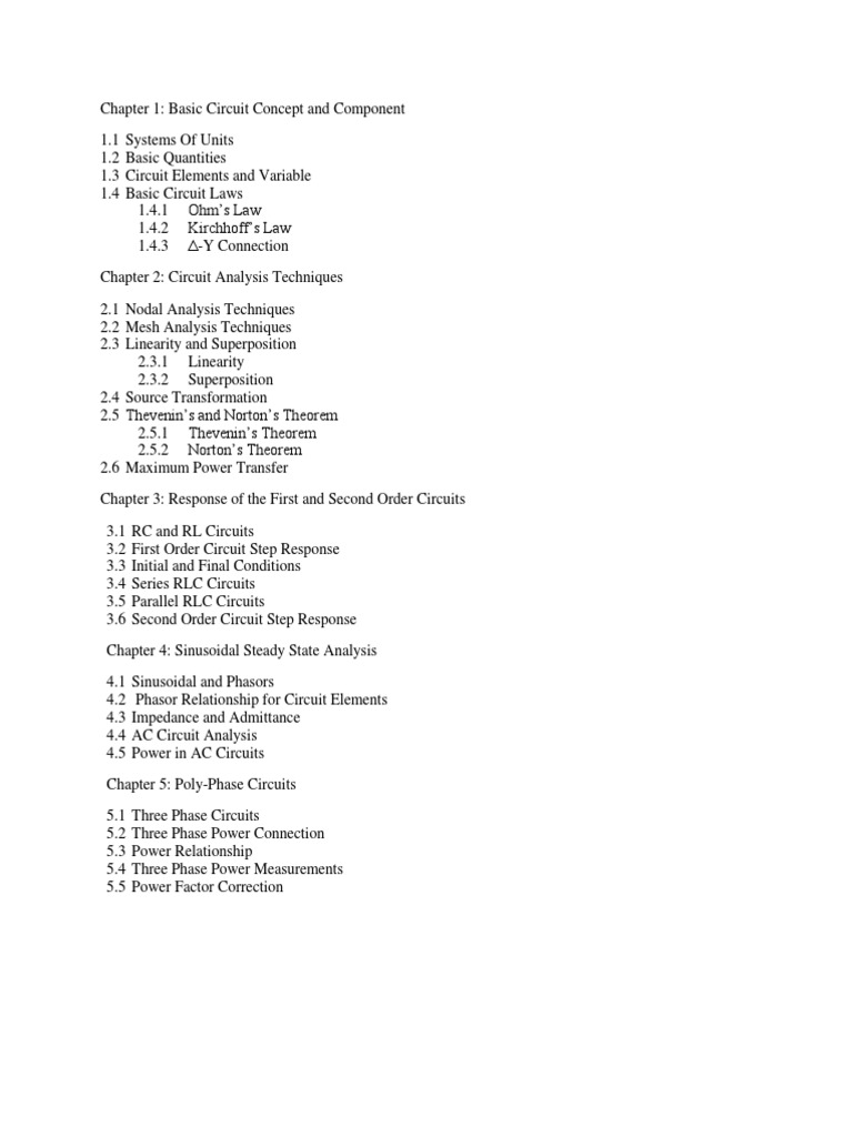 Electrical Engineering Course Outline | PDF | Science & Mathematics