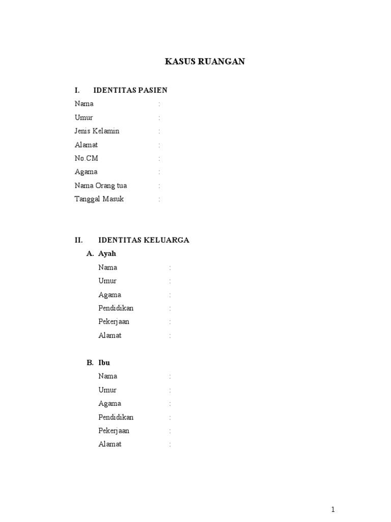 Contoh Anamnesis Ujian Anak | PDF