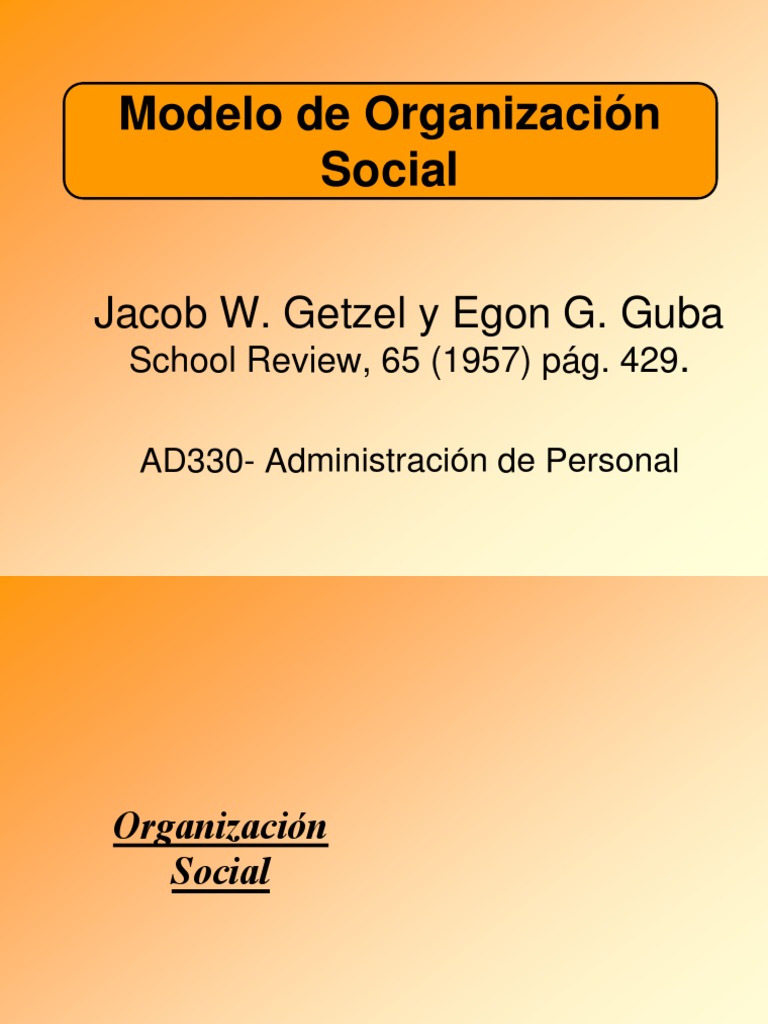 Getzel y Guba | PDF | Institución | Comportamiento