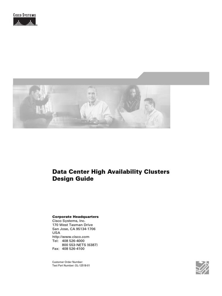 Data Center High Availability Clusters Design Guide PDF | PDF ...