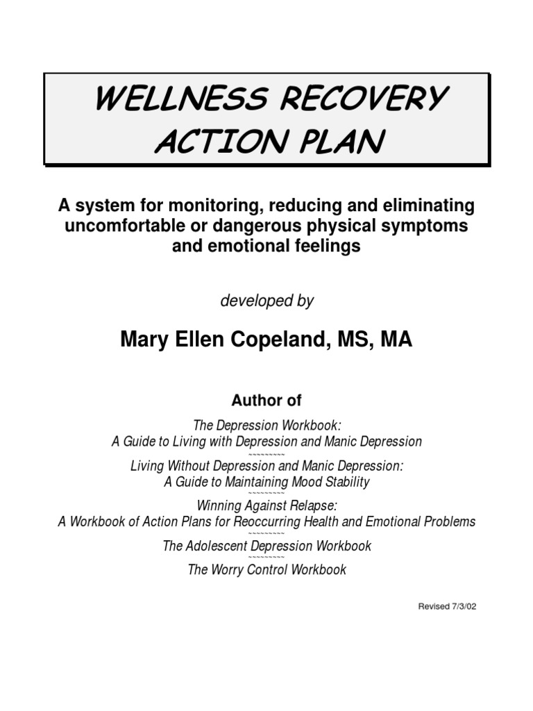 Wellness Recovery Action Plan WRAP | PDF | Mania | Major Depressive ...