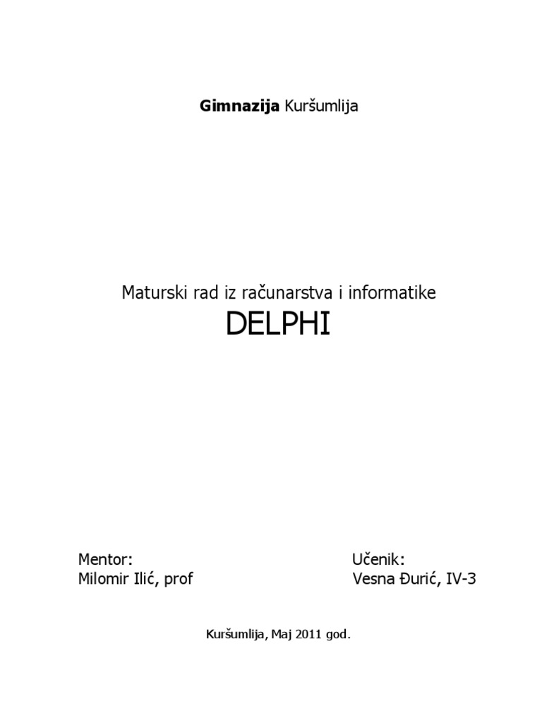 Delphi Pdf