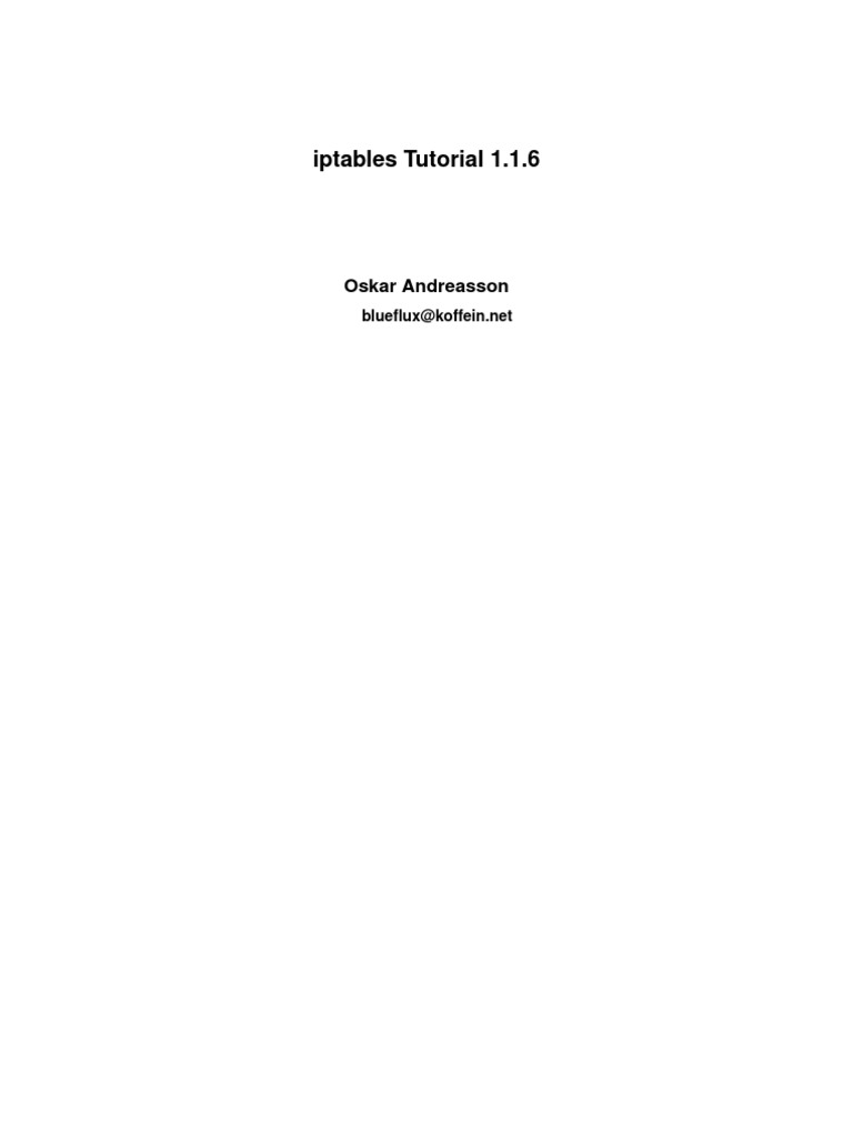 Iptables Tutorial | Download Free PDF | Transmission Control Protocol | Firewall (Computing)