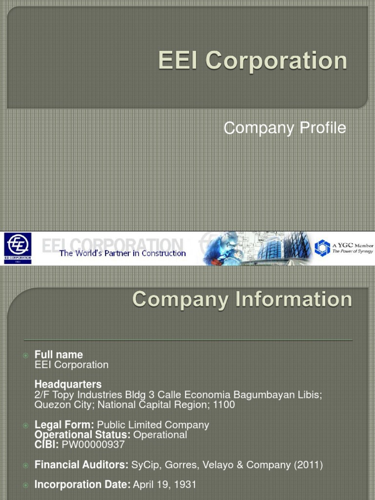 A Profile of EEI Corporation: A Leading Philippine Construction Company ...
