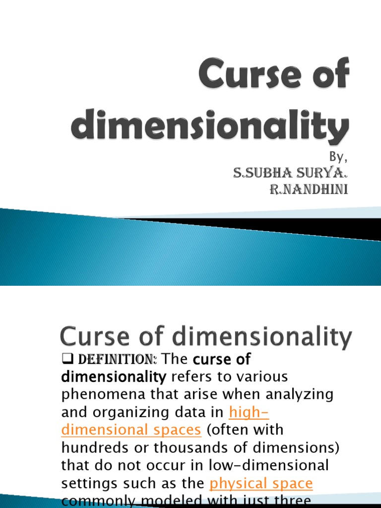 Understanding the Curse of Dimensionality | PDF | Dimension | Test Set