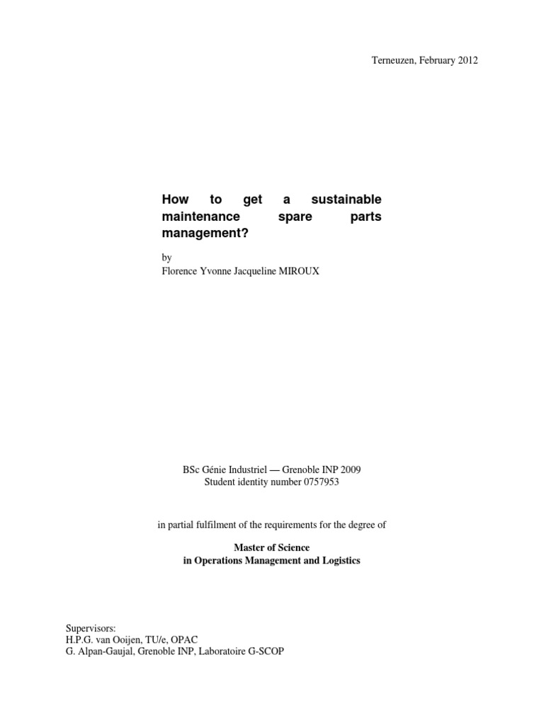 Spare Parts MRO | PDF | Dow Chemical Company | Strategic Management Spare Parts MRO | PDF | Dow Chemical Company | Strategic Management