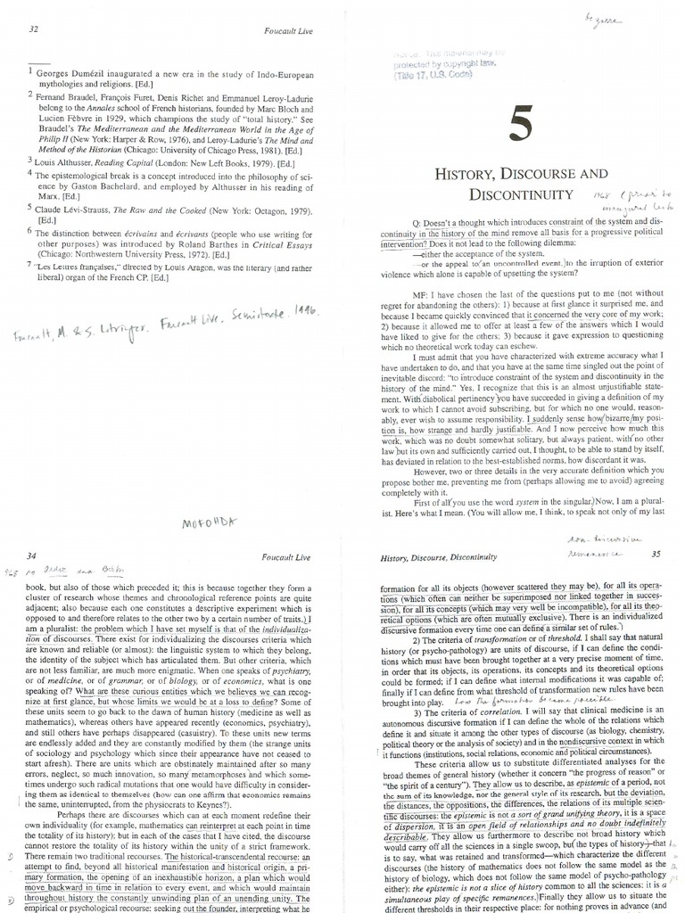 History, Discourse and Discontinuity | PDF | Discourse | Postmodernism
