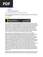 English Teacher Self Introduction Sample | PDF | Classroom | Teachers