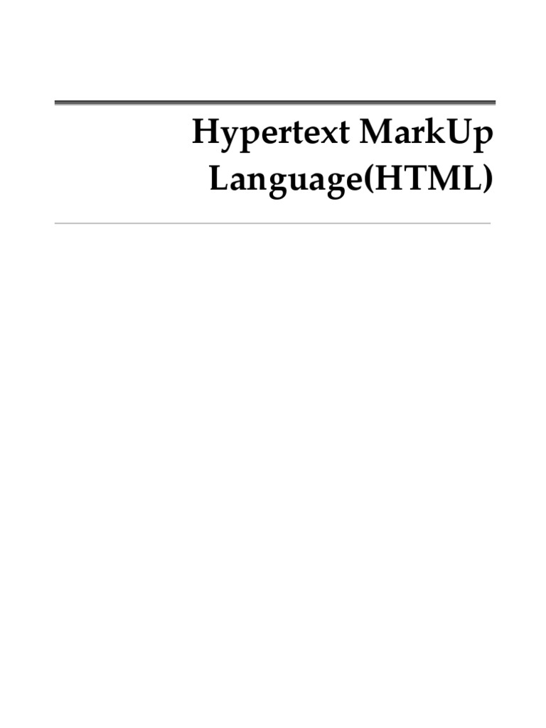 My HTML | PDF | Hypertext Transfer Protocol | Html Element