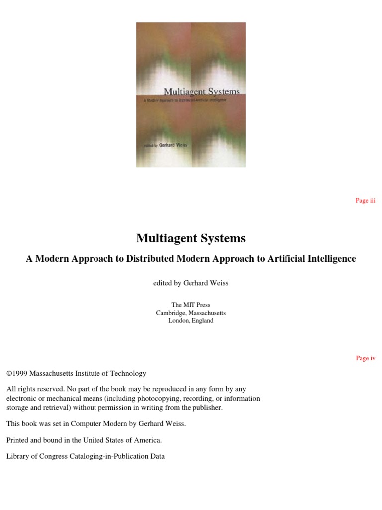 MIT - Multi Agent Systems - A Modern Approach To Distributed Artificial ...