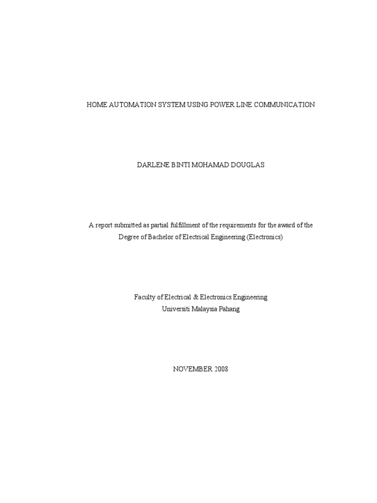 Home Automation Using Powerline | PDF
