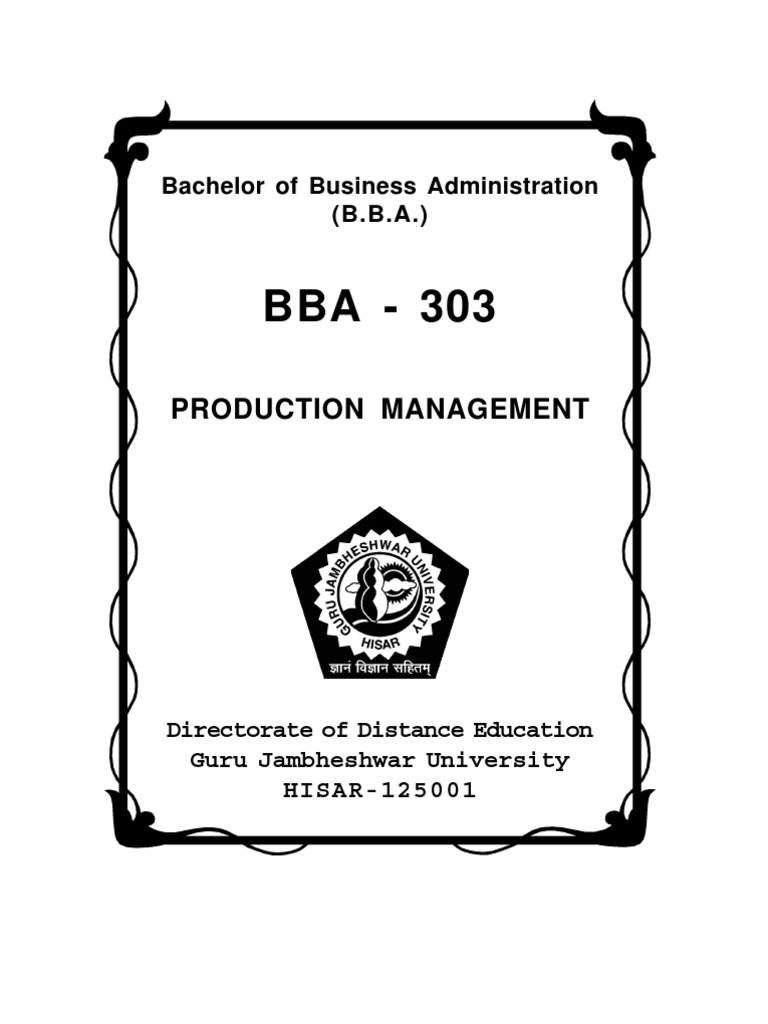 Bba 303 | PDF | Operations Management | Strategic Management