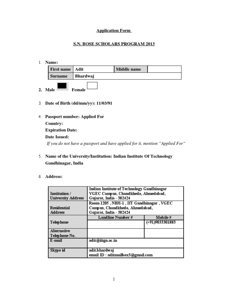 Application Form | PDF | Electronics | Computing And Information Technology