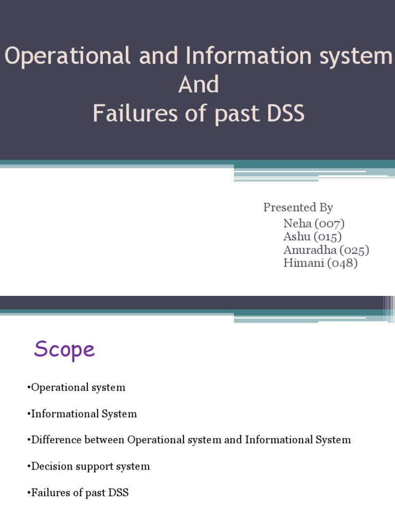 Operational Information System | PDF | Data Warehouse | Decision ...