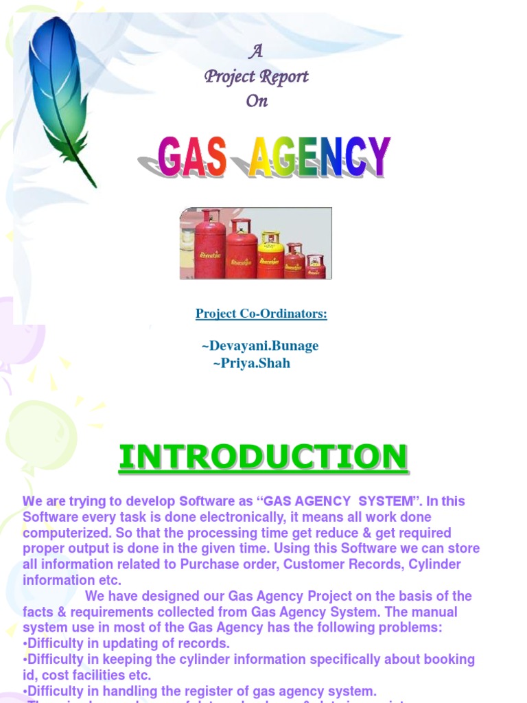 Gas Agency Management System | PDF | Microsoft Access | Databases