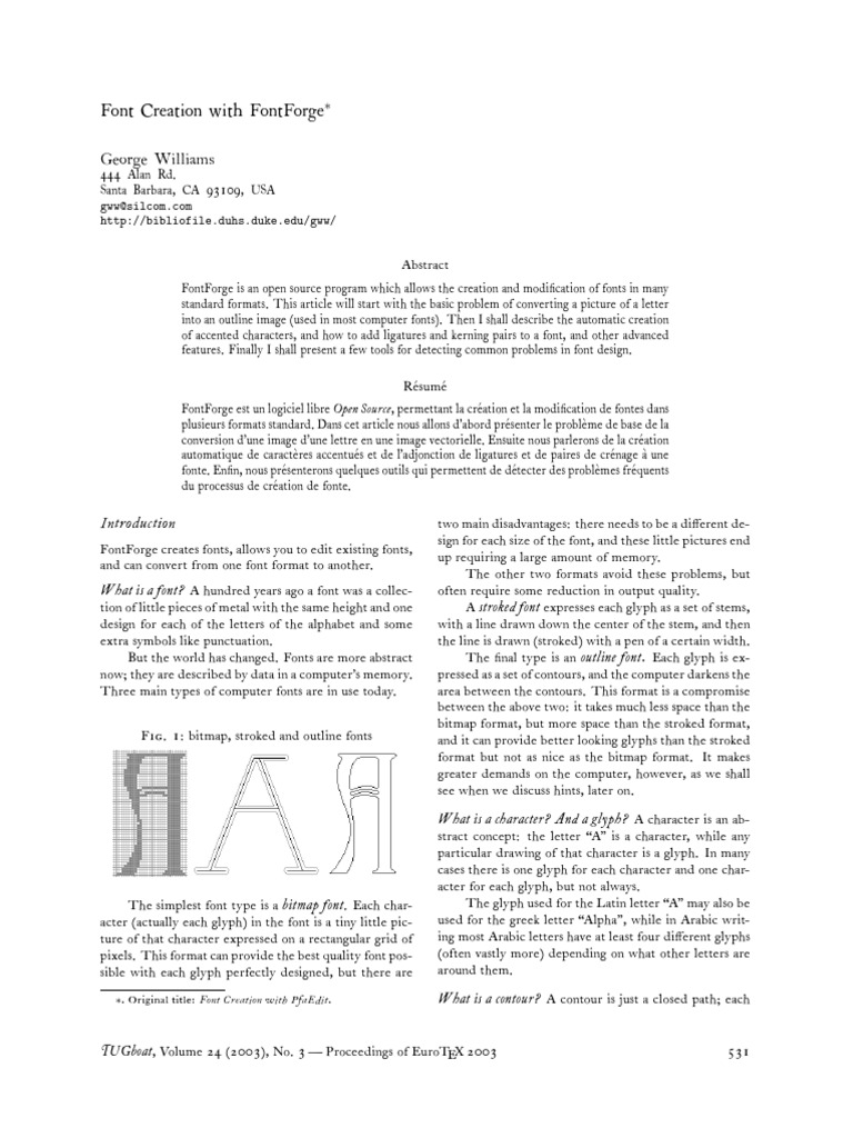 FontForge: Creating and Editing Fonts | PDF | Typefaces | Publishing