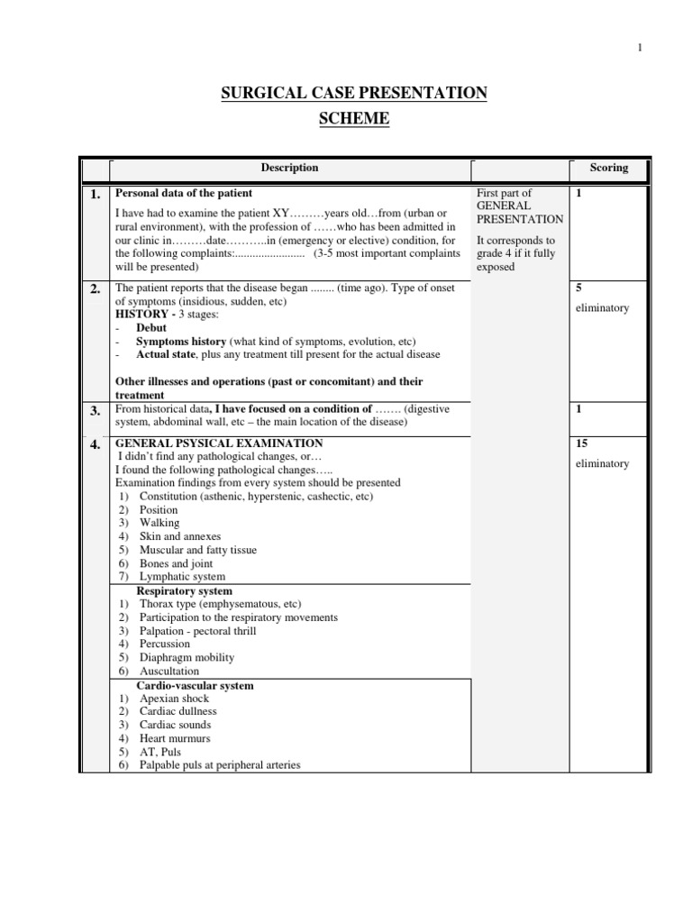 Surg Case | PDF | Physical Examination | Surgery