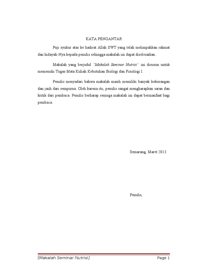 Makalah Seminar Nutrisi Fix | PDF | Kesehatan Holistik | Sains & Matematika