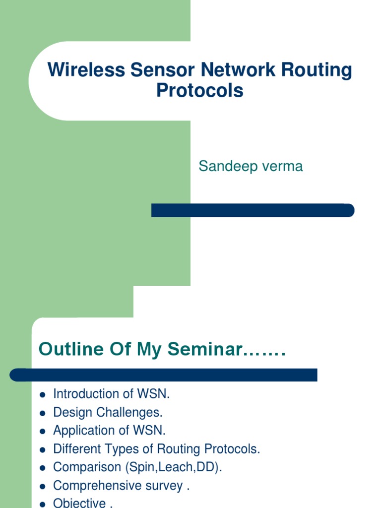 Wireless Sensor Network Routing Protocols Ppt Wireless Sensor Network Routing