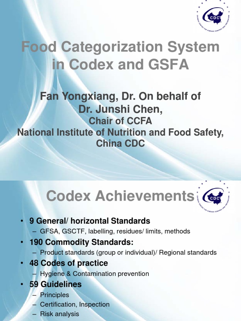Codex Food Category | PDF | Foods | Chocolate