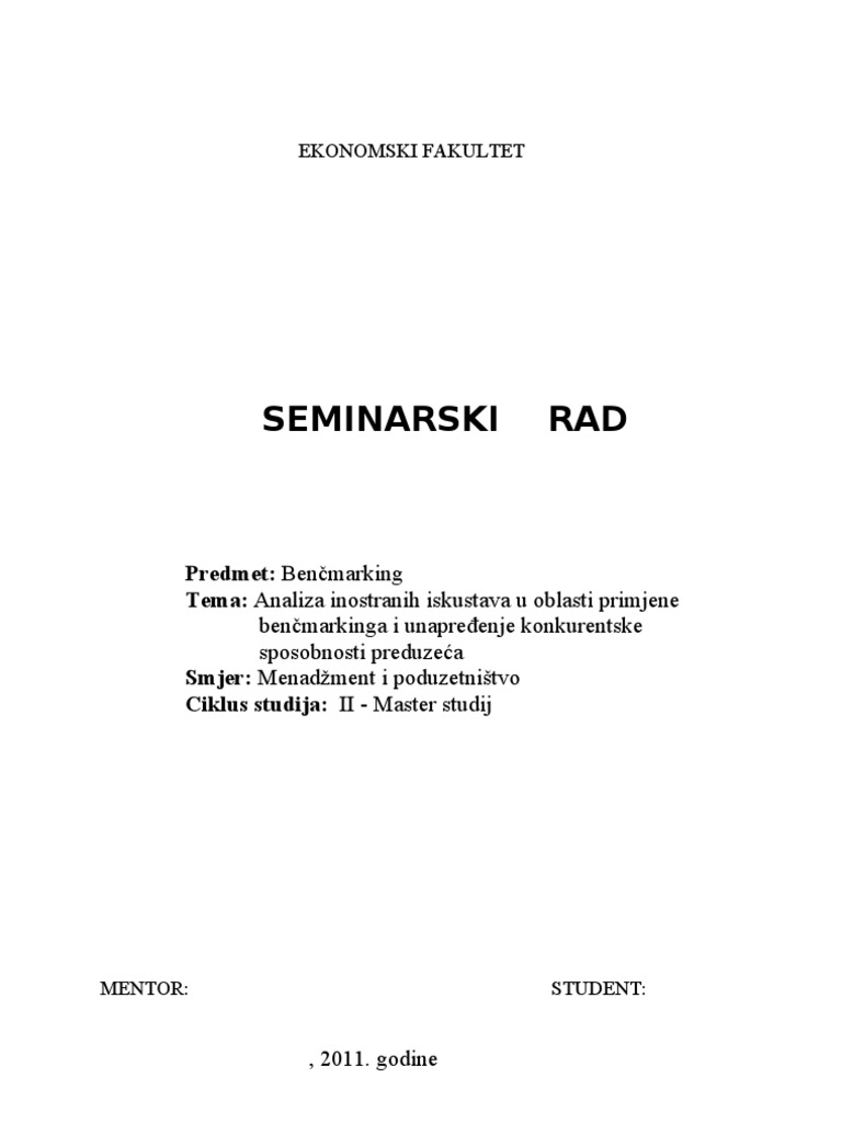 Seminarski Rad | PDF